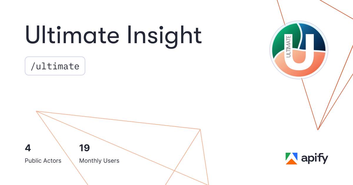 Ultimate Insight (ultimate) · Apify