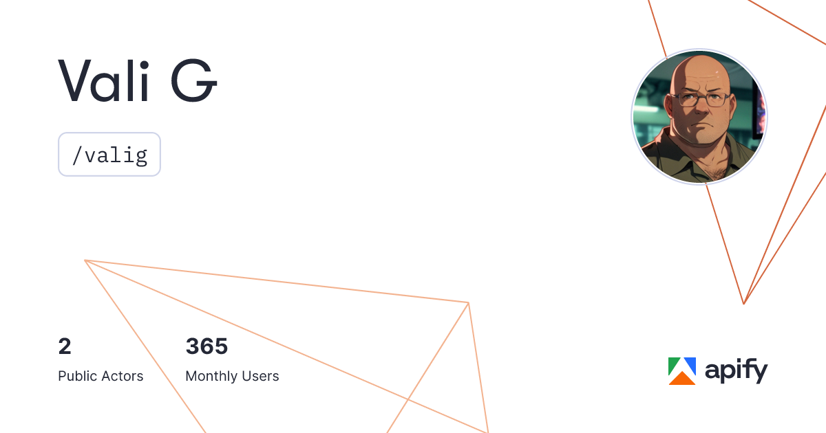 Vali G (valig) · Apify