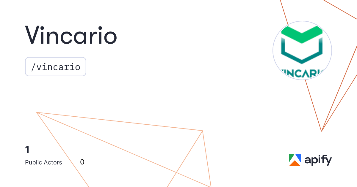 Vincario (vincario) · Apify