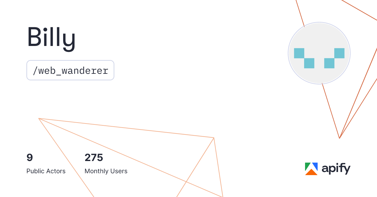 Billy (web_wanderer) · Apify