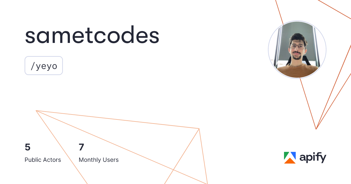 sametcodes (yeyo) · Apify
