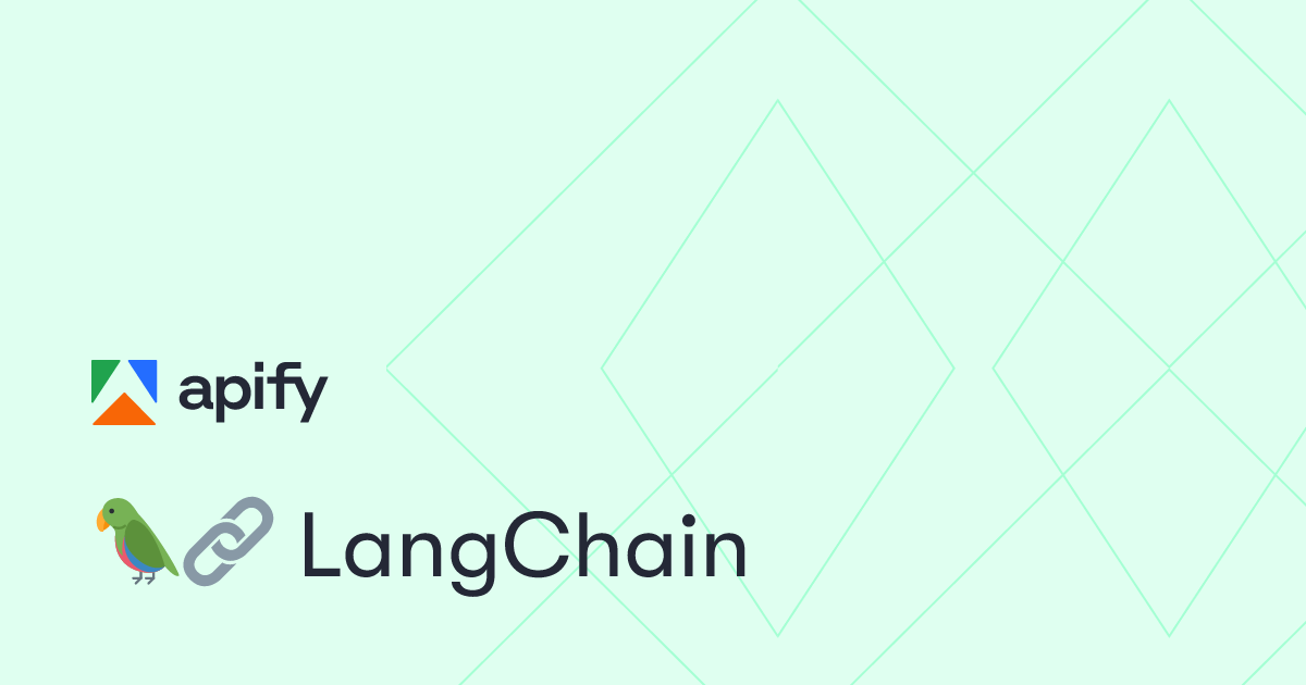 🦜️🔗 LangChain · Template · Apify