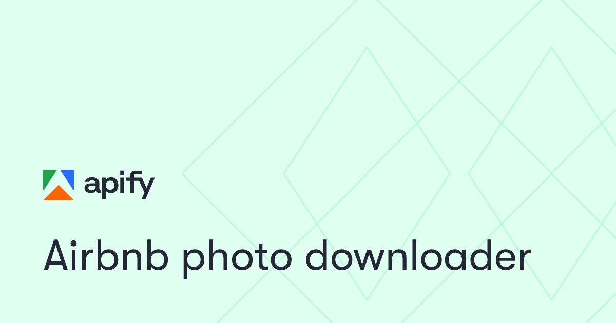 Airbnb photo downloader · Apify