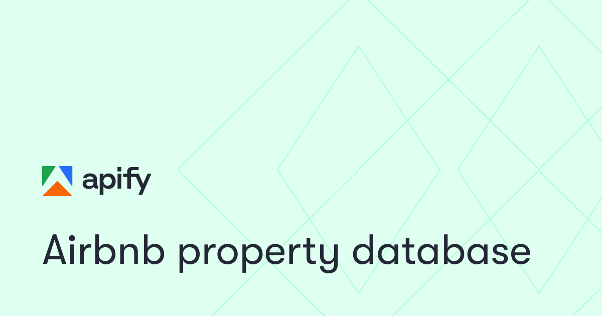 Airbnb property database · Apify