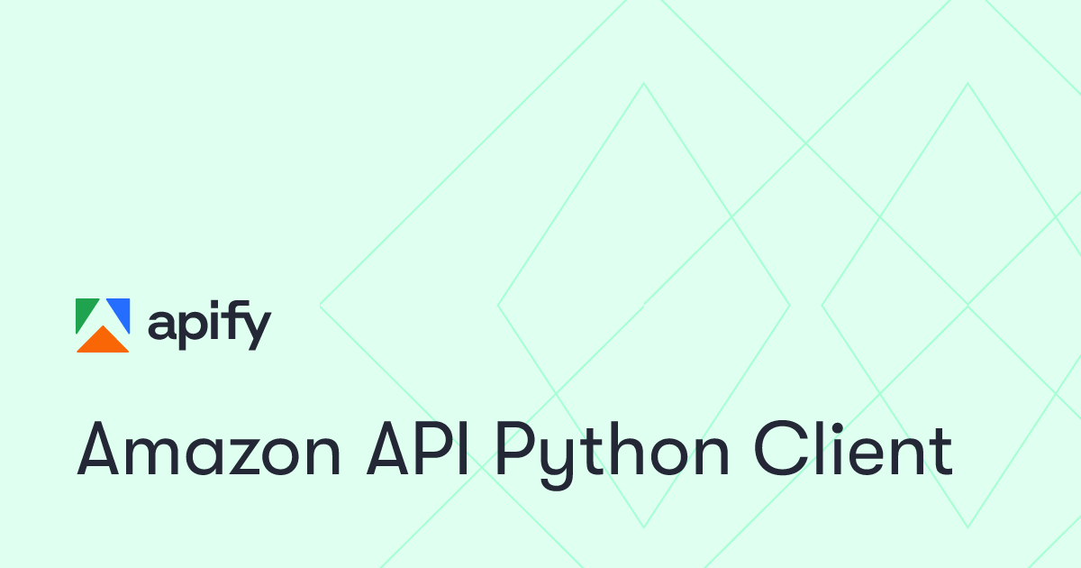 Amazon API Python Client · Apify