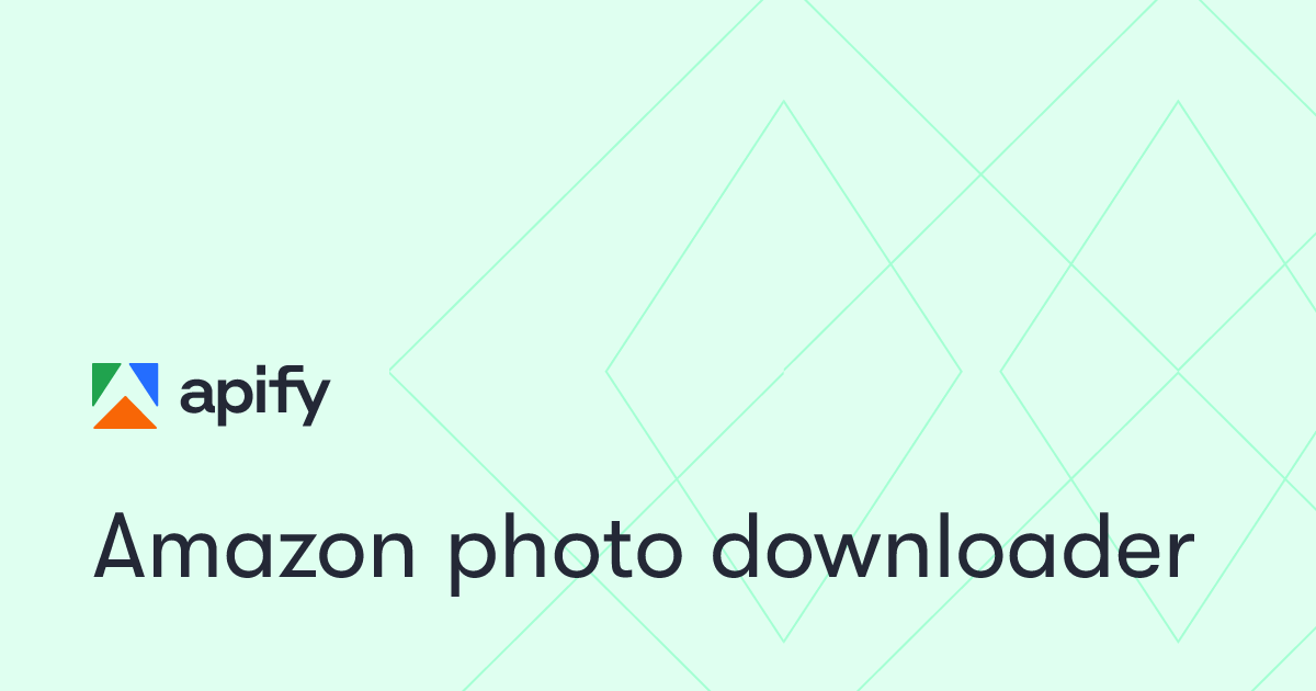 Amazon photo downloader · Apify