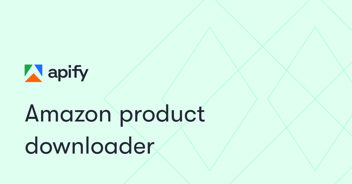 Amazon product downloader · Apify