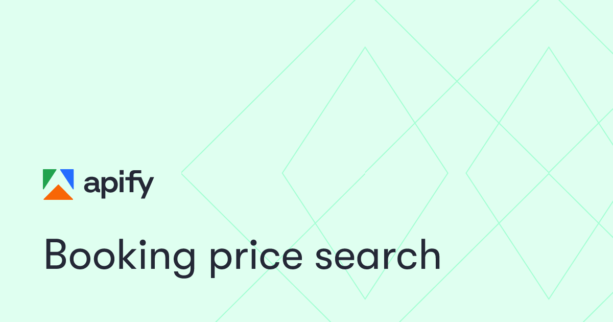 Booking price search · Apify