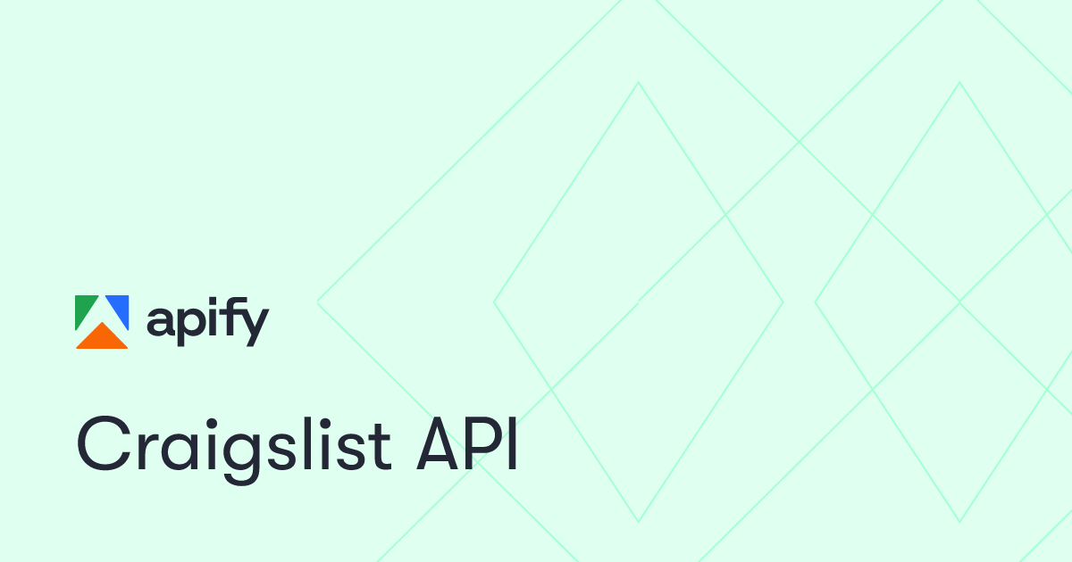 Craigslist API · Apify