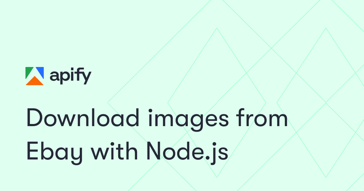 Download images from Ebay with Node.js · Apify
