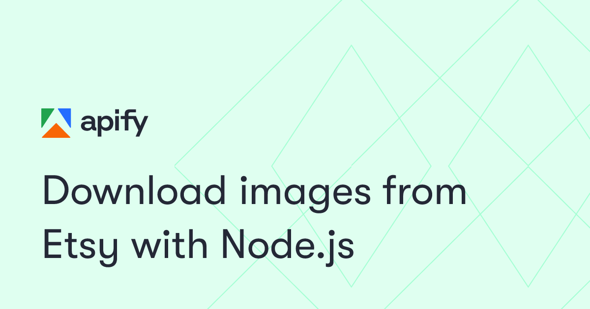 Download images from Etsy with Node.js · Apify