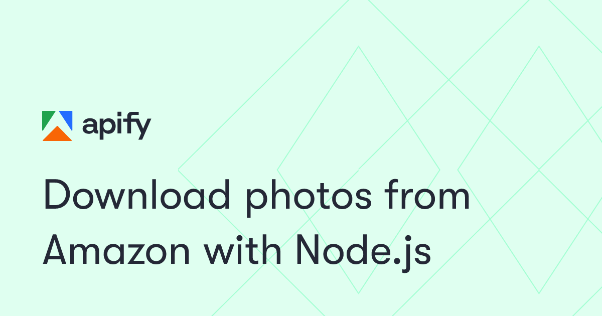 Download photos from Amazon with Node.js · Apify