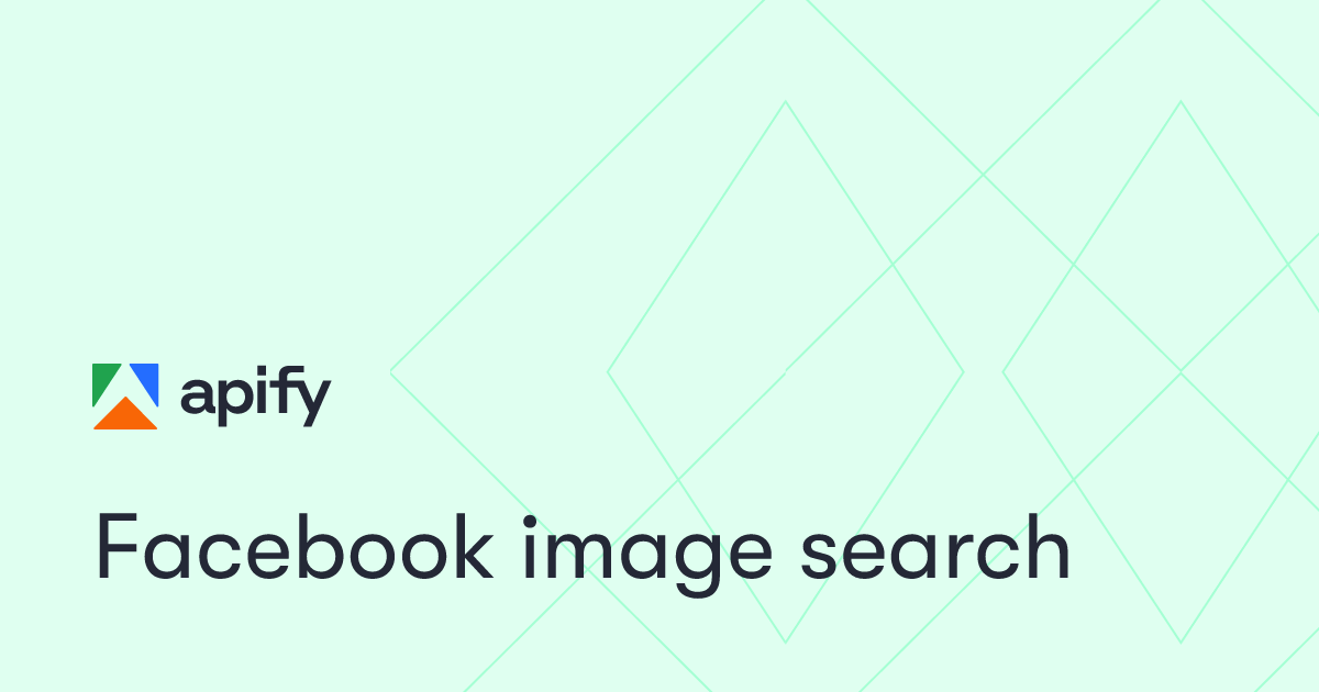 Facebook image search · Apify