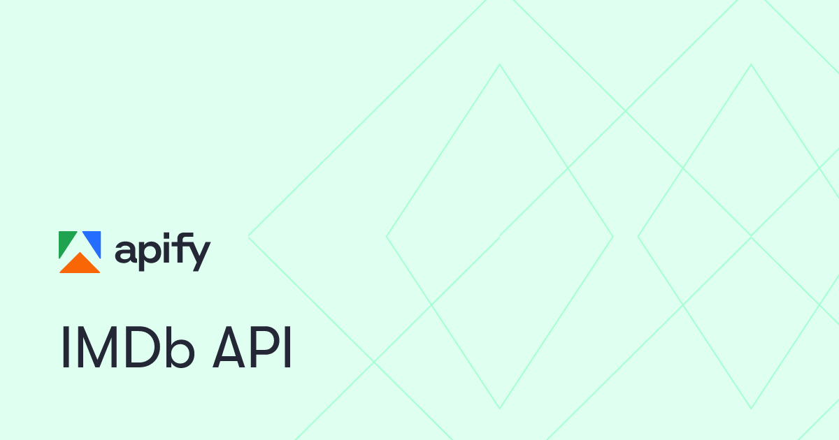 IMDb API · Apify
