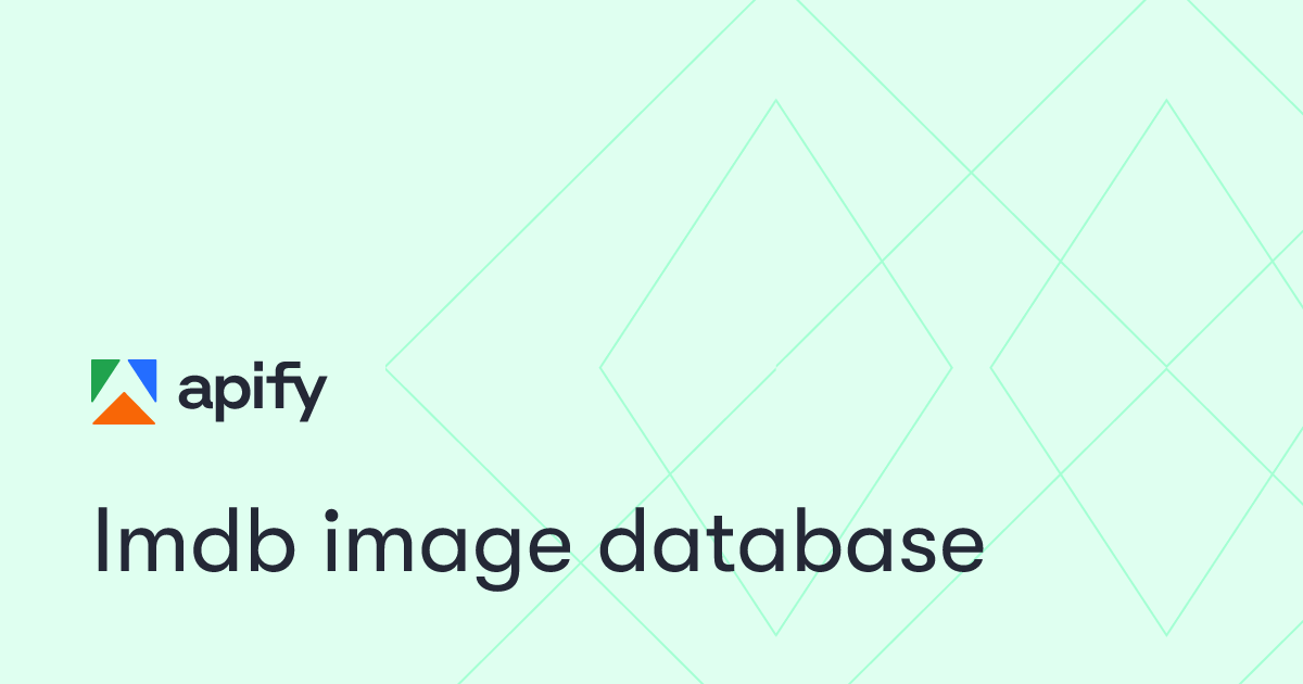 Imdb image database · Apify