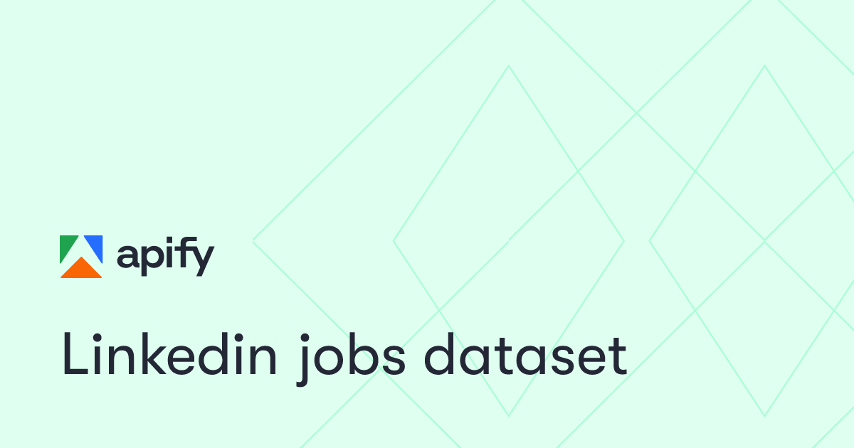Linkedin jobs dataset · Apify