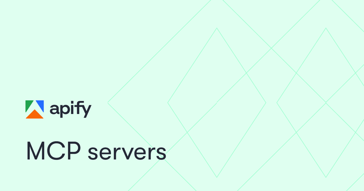 MCP servers · Apify