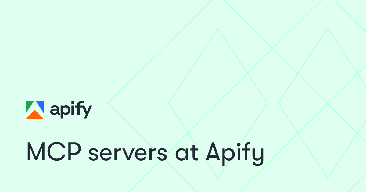 MCP servers at Apify · Apify