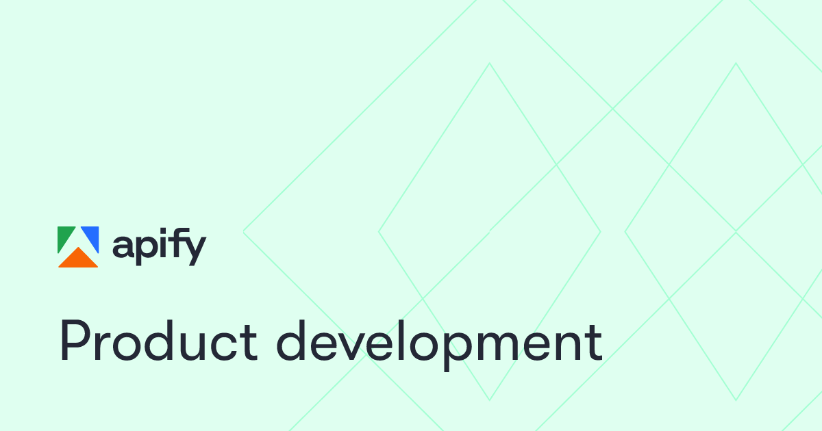 Product development · Apify