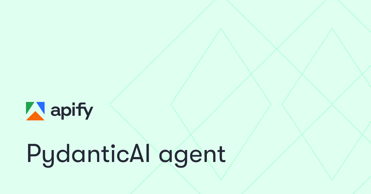 PydanticAI agent · Template · Apify