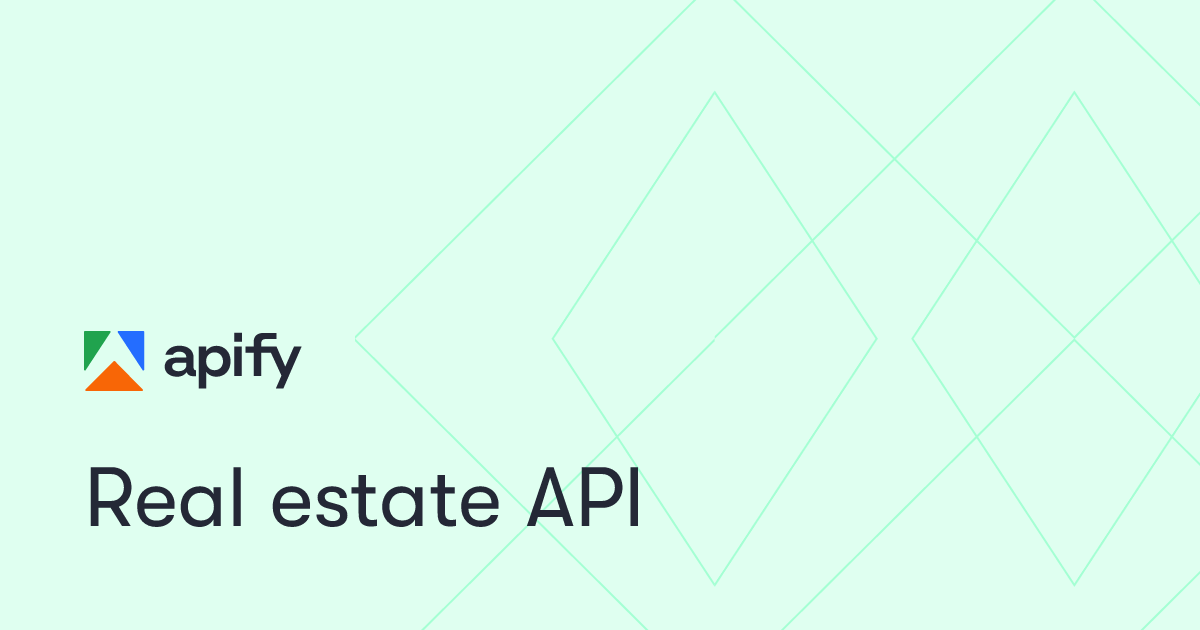 Real estate API · Apify