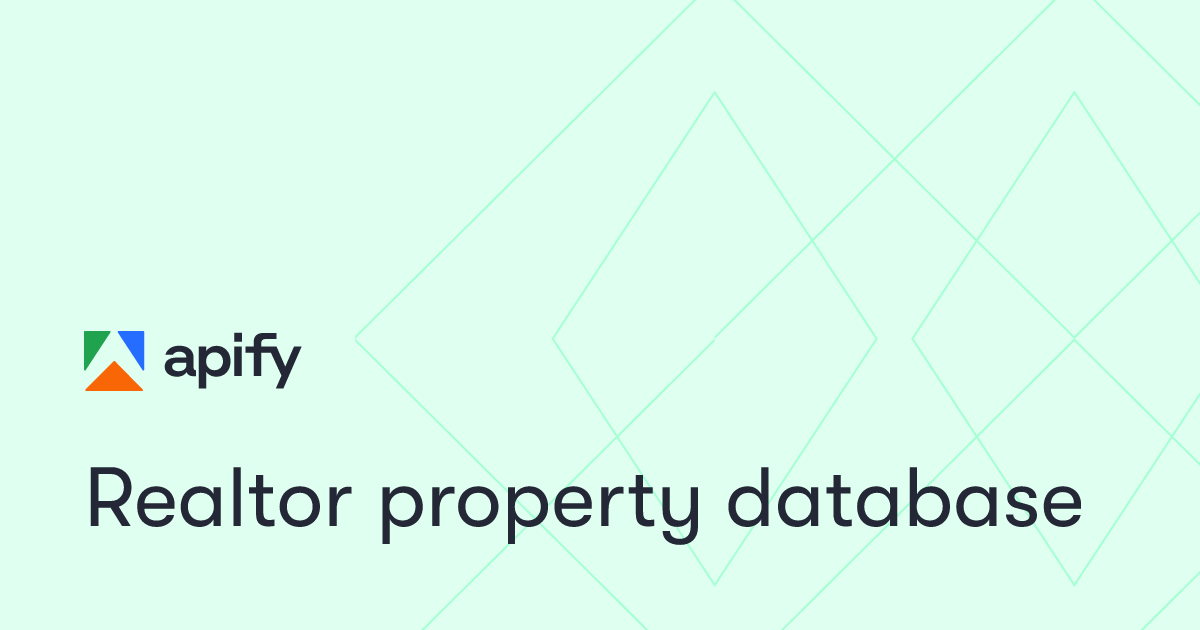 Realtor property database · Apify