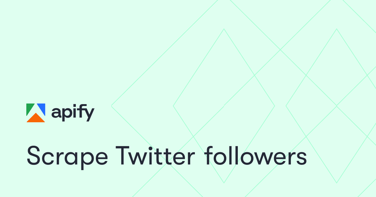 Scrape Twitter followers · Apify