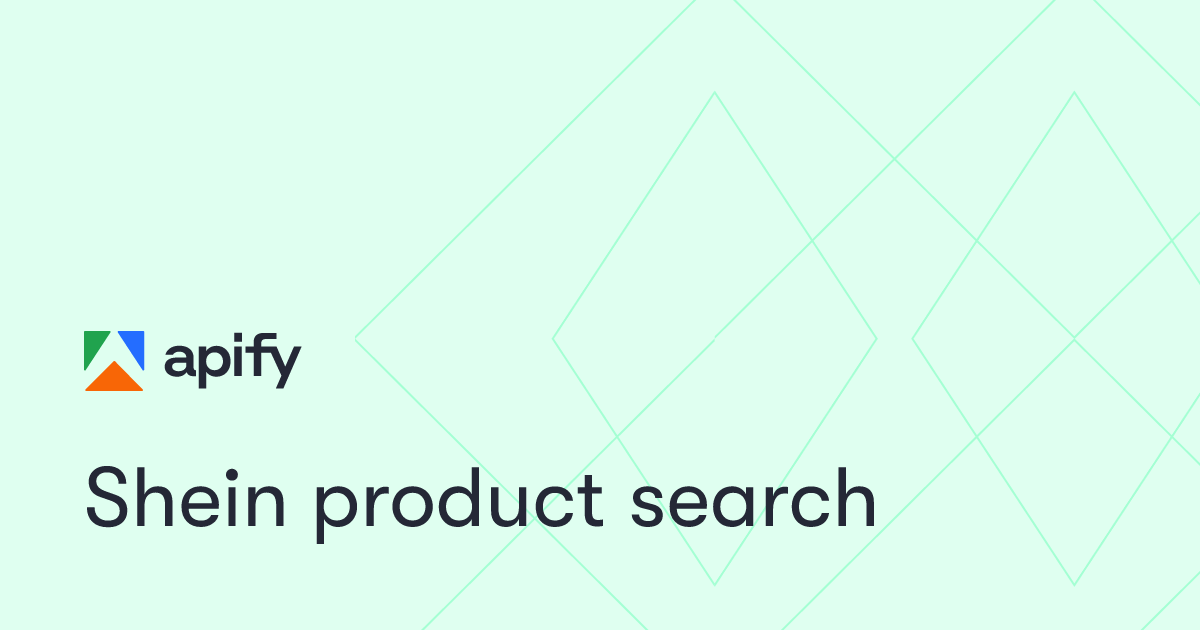 Shein product search · Apify