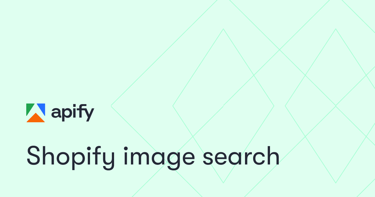 Shopify image search · Apify