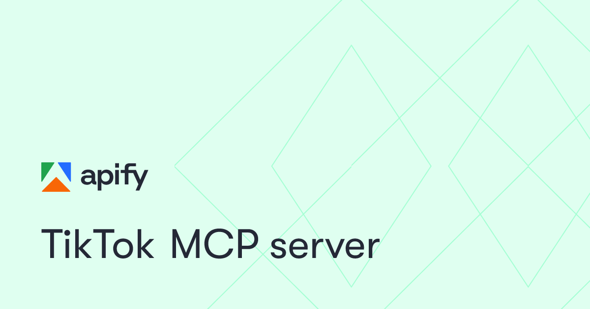 TikTok MCP server · Apify