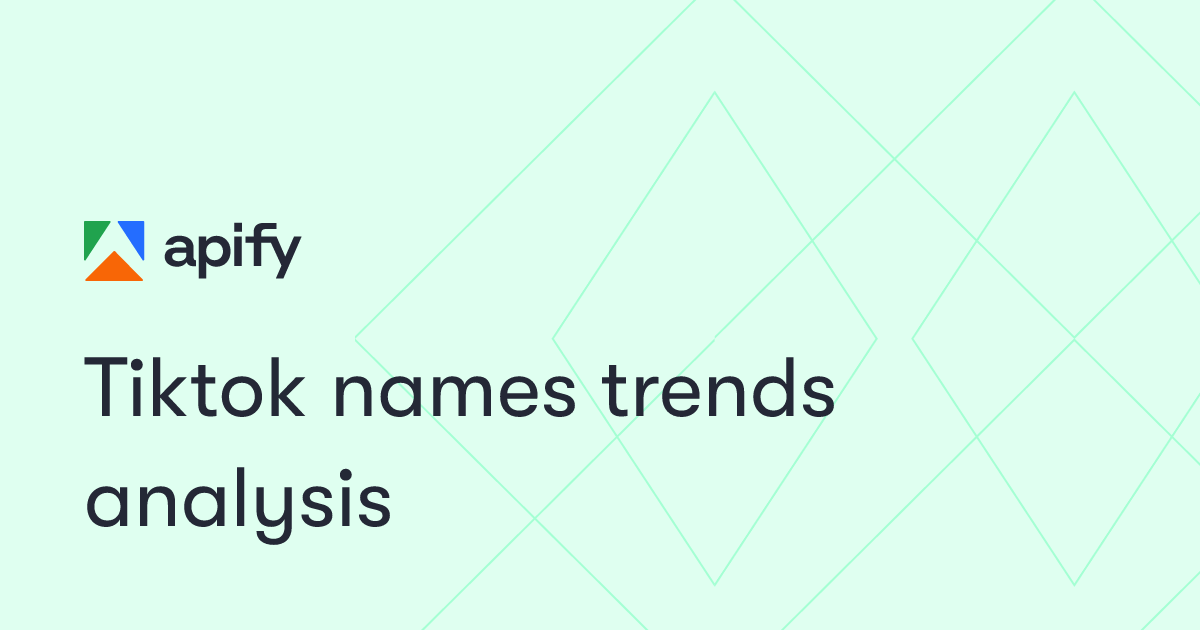 Tiktok names trends analysis · Apify