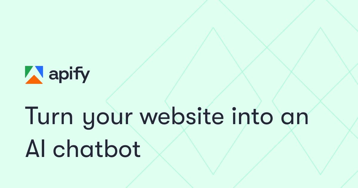 Turn your website into an AI chatbot · Apify