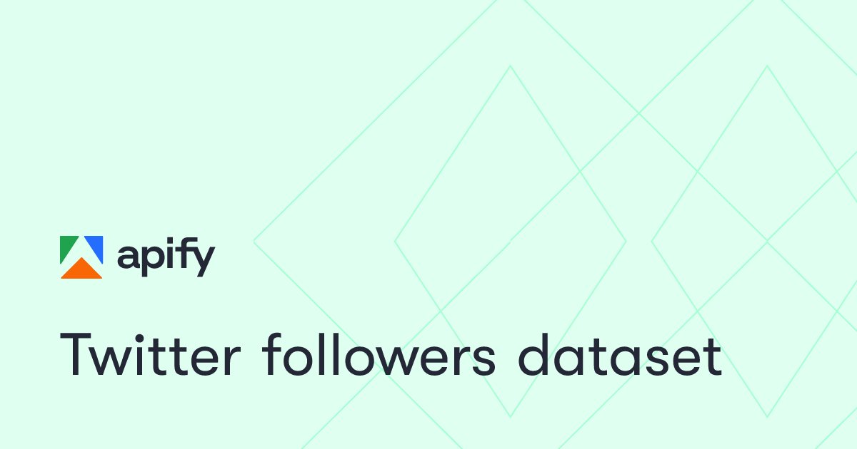 Twitter followers dataset · Apify