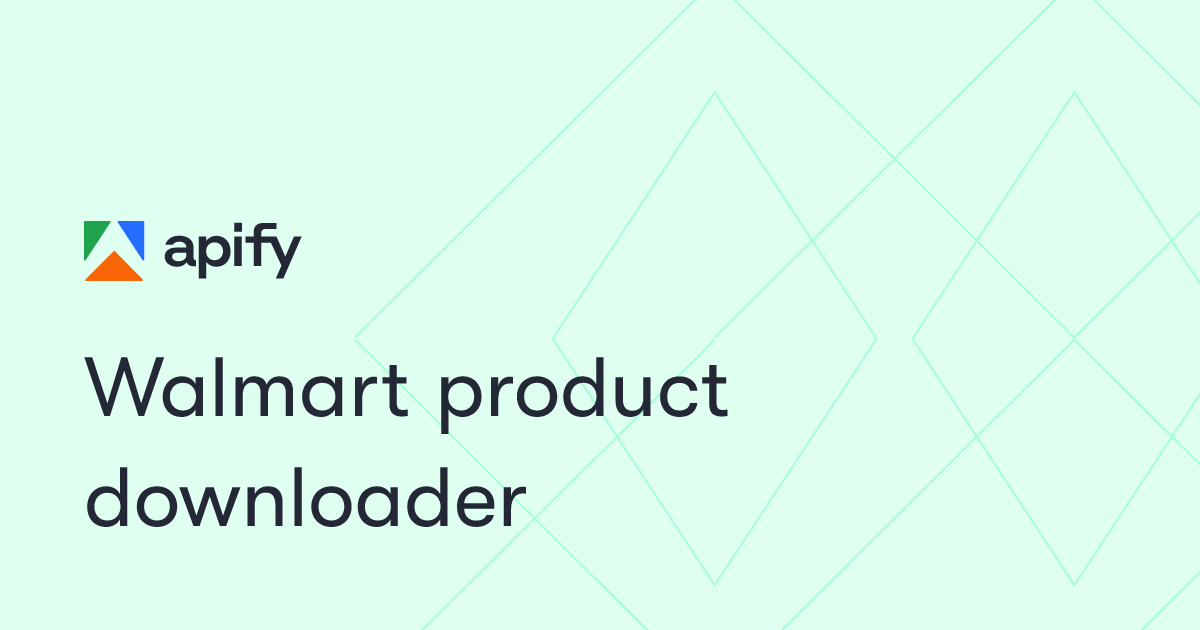 Walmart product downloader · Apify
