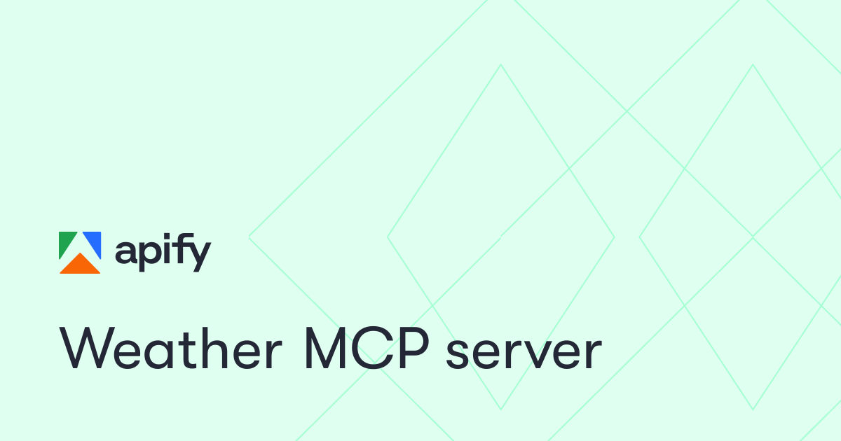 Weather MCP server · Apify