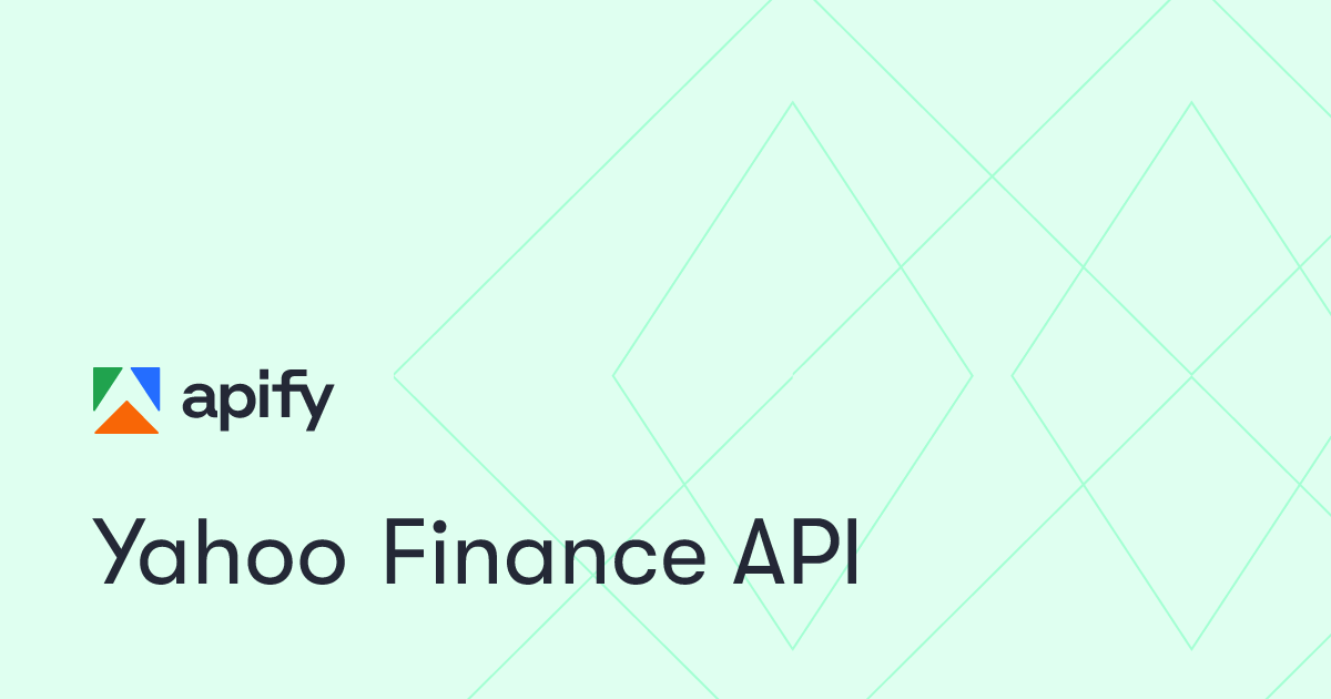 Yahoo Finance API · Apify