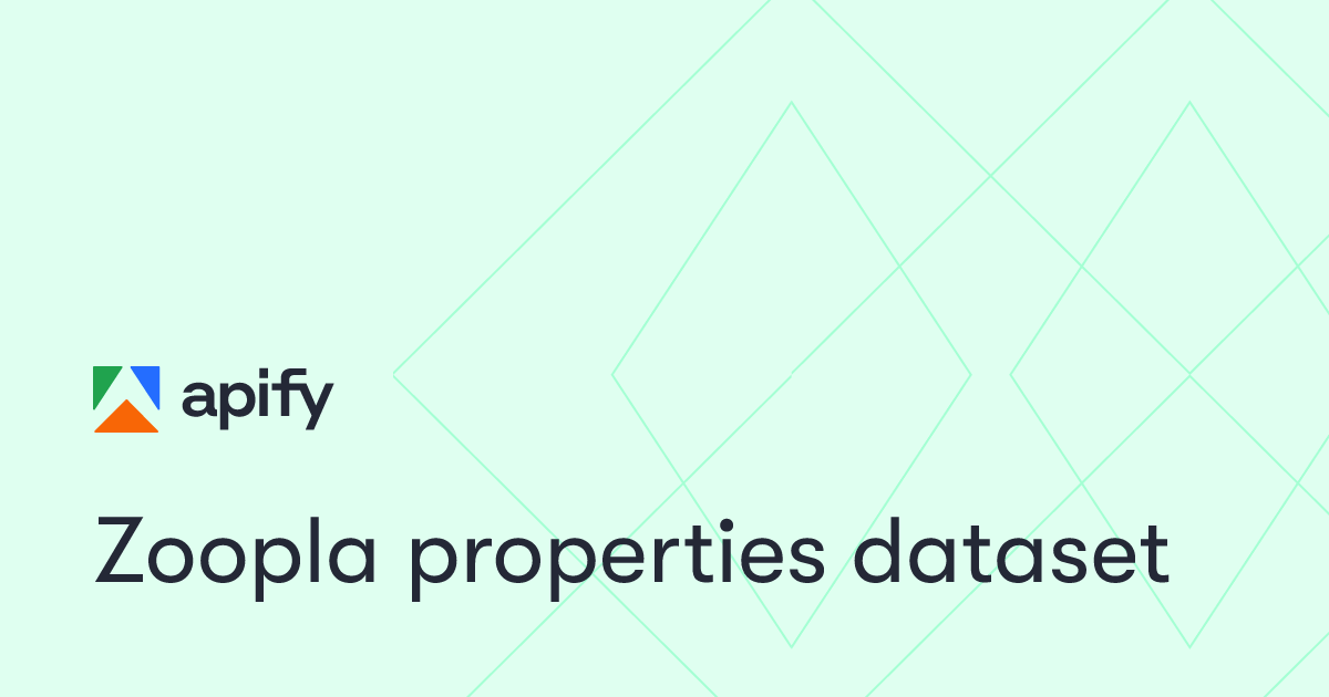 Zoopla properties dataset · Apify