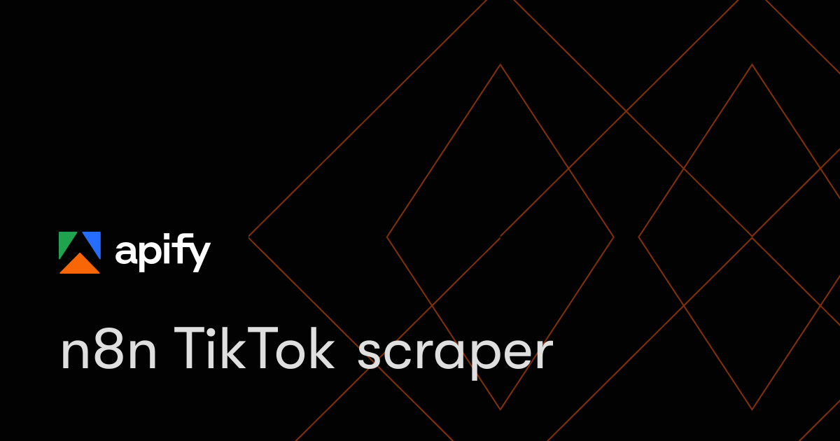 n8n TikTok scraper · Apify